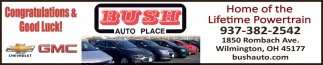 Congratulations & Good Luck!, Bush Auto Place, Wilmington, OH